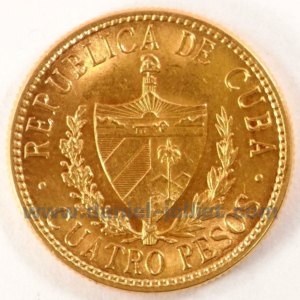 4 Pesos 1916 | Prix 1'083.80 CHF | Cuba, Monde | Acheter maintenant