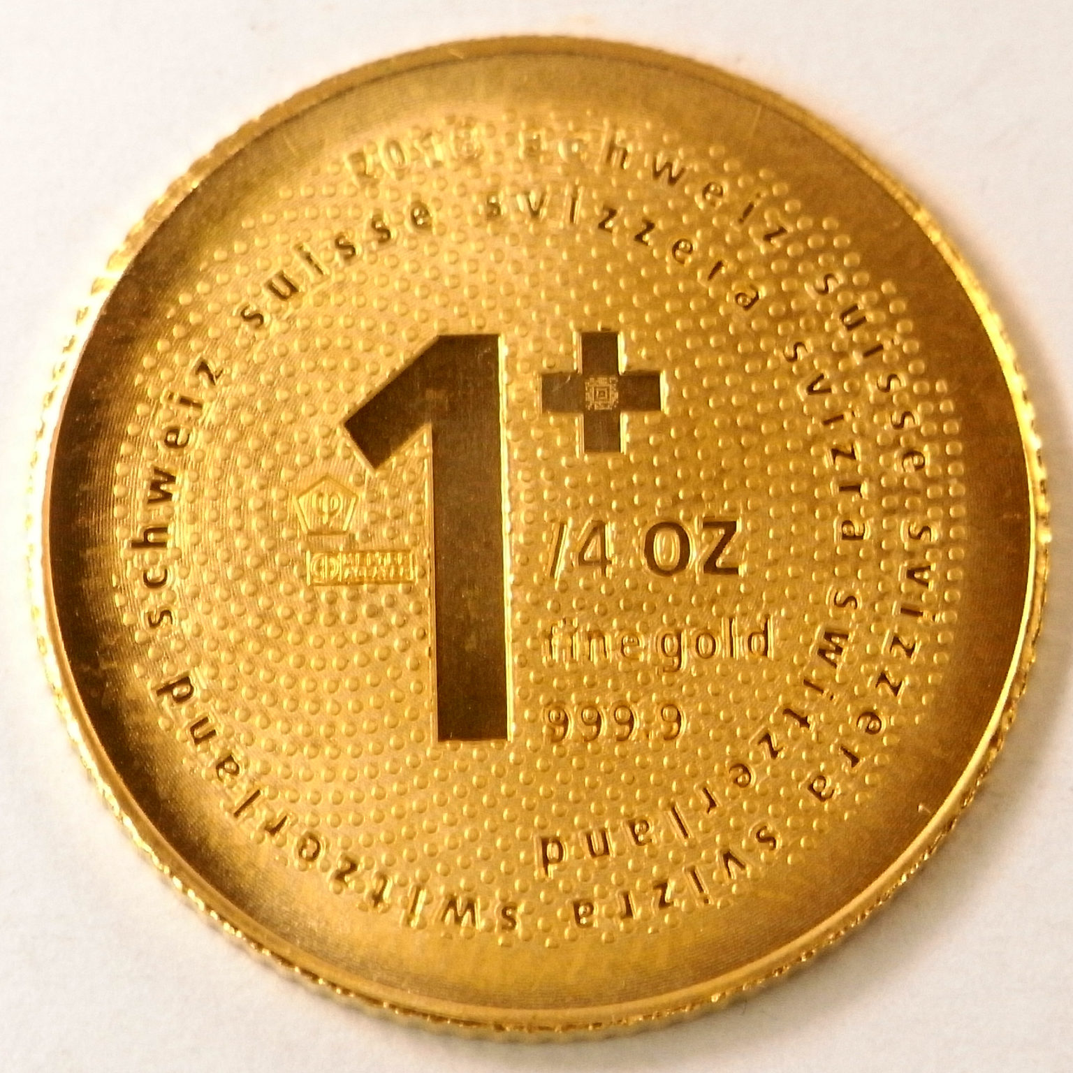 1/4 oz Swiss One Plus | Prix 1'103.10 CHF | Plaquettes et lingots ...