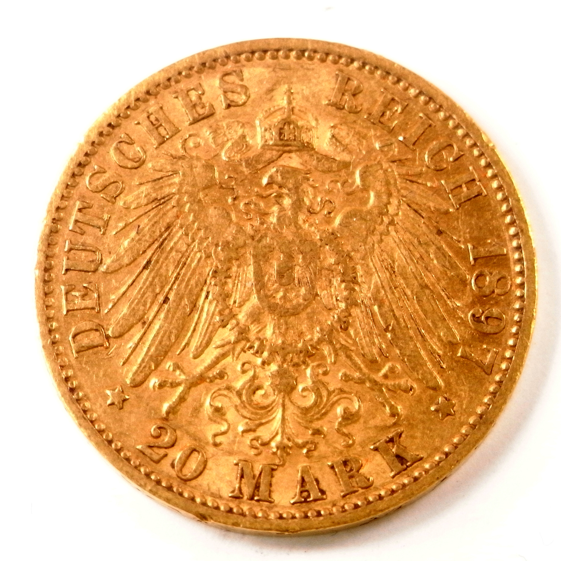 20 Mark 1897 | Prix 771.55 CHF | Allemagne, Europe, Wuerttemberg ...