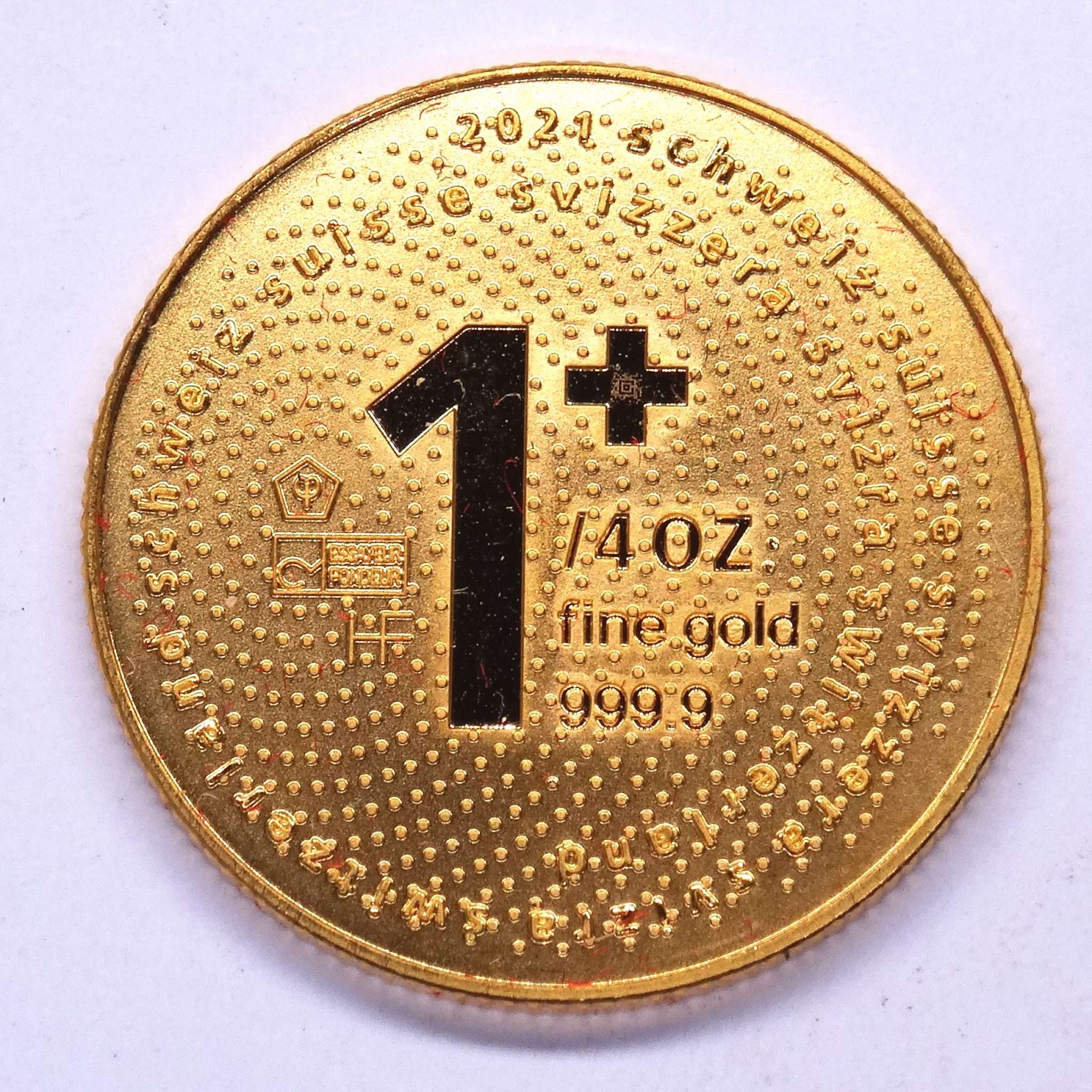 1/4 oz Swiss One Plus 2021 | Prix 1'151.30 CHF | Plaquettes et lingots ...